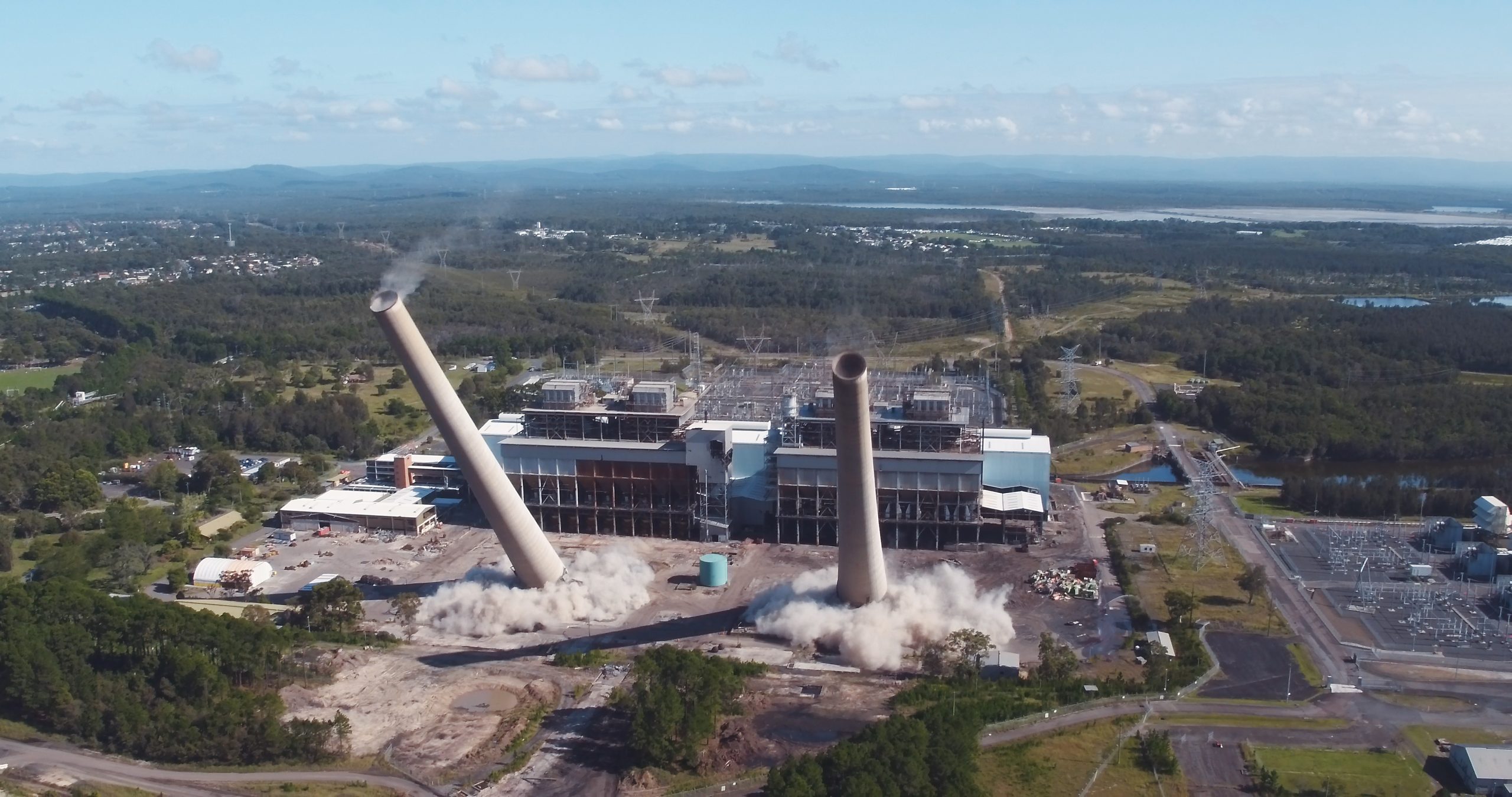 Explosive Demolition of Munmorah Power Station Chimney Stacks - Liberty ...