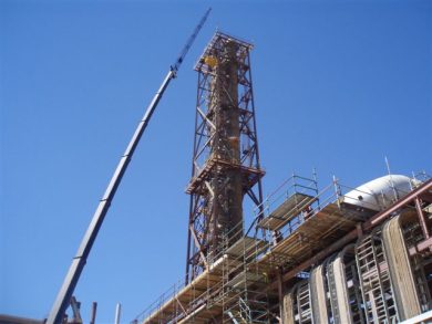 Olympic Dam ESP Bypass Stack Demolition - Liberty Industrial